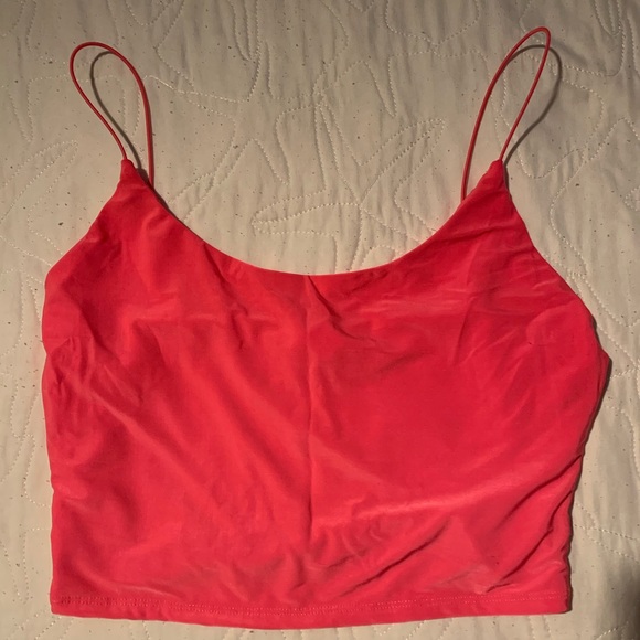 Tops | Neon Pink Crop Top | Poshmark